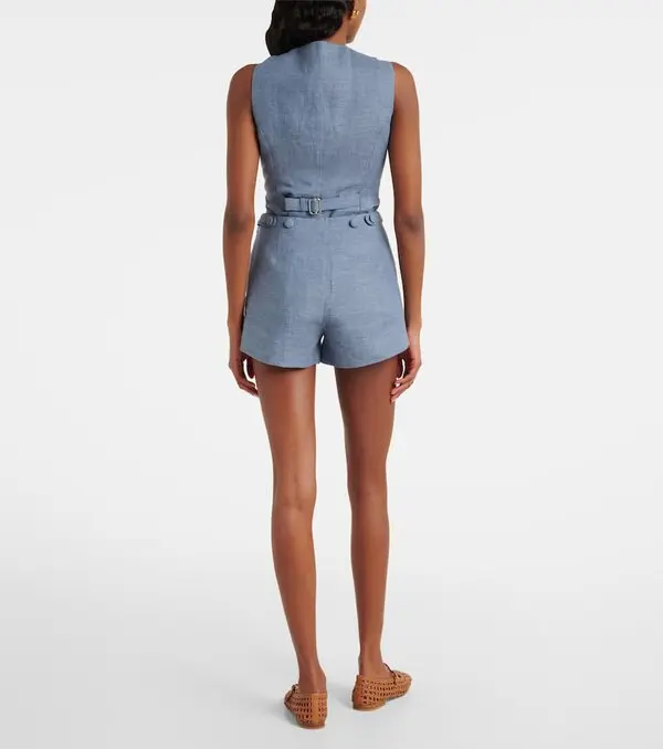 Posse Thea High-rise Linen Shorts