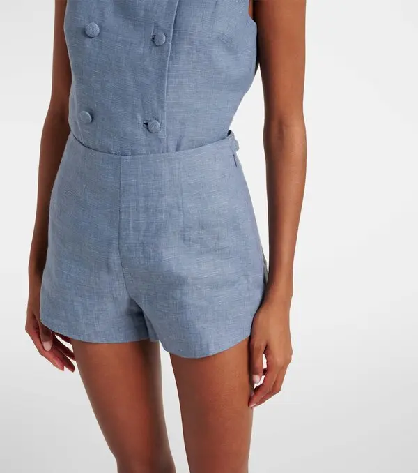 Posse Thea High-rise Linen Shorts