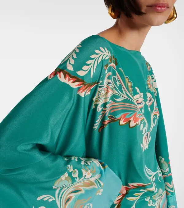 Etro Draped Silk Crêpe De Chine Top