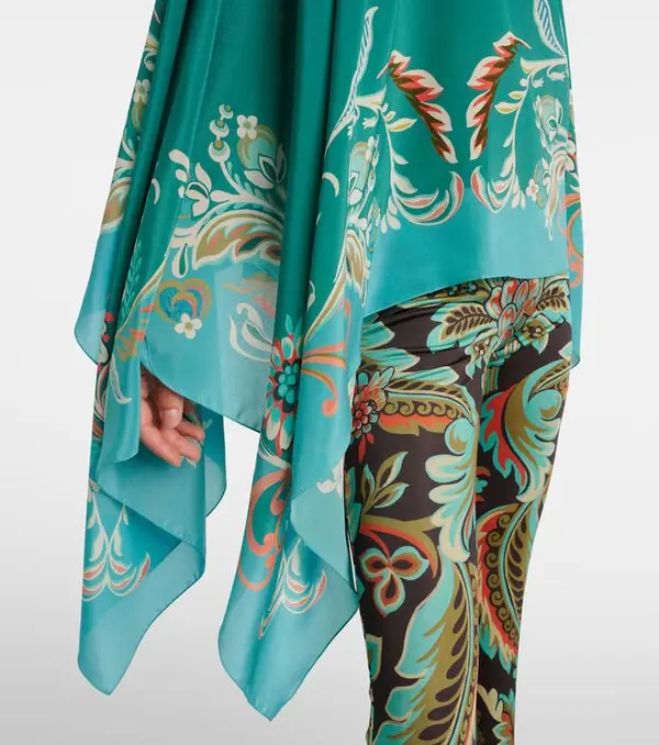 Etro Draped Silk Crêpe De Chine Top