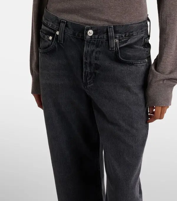 Citizens Of Humanity Lindz Low-rise Straight Jeans - Black