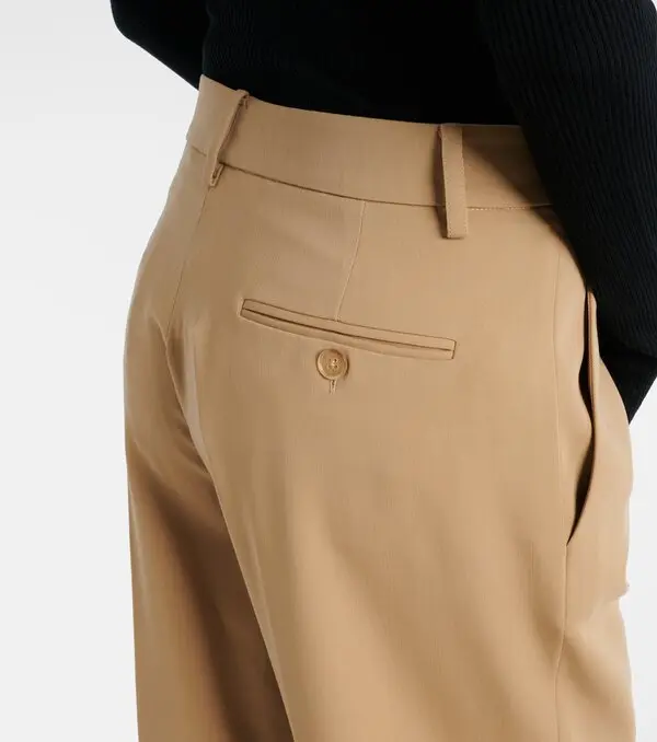 Ralph Lauren Corrine Low-rise Wool Wide-leg Pants