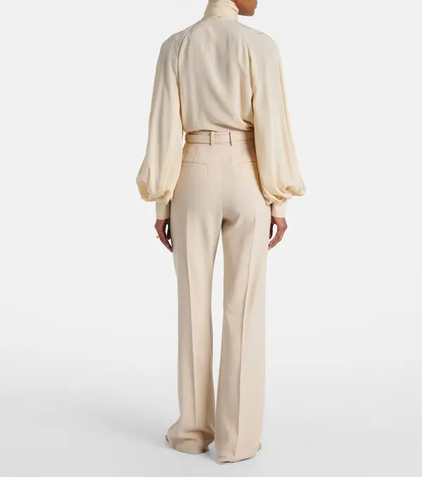 Loro Piana Linen And Wool Straight Pants