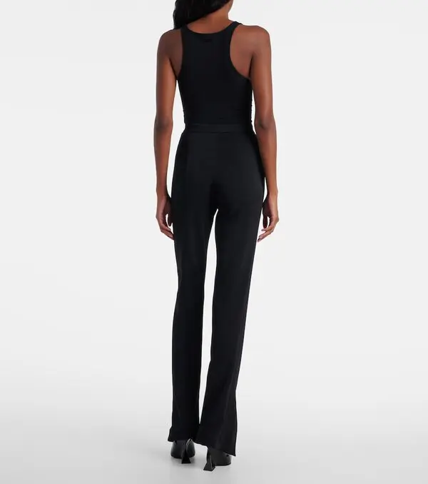 MUGLER High-rise Flared Trousers - Black