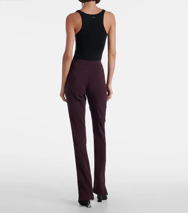 MUGLER High-rise Flared Trousers - Purple