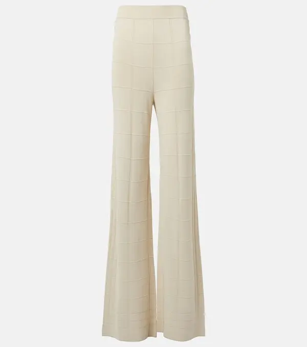 JOSEPH Knitted High-rise Flared Pants - Beige