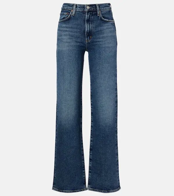AGOLDE Harper Mid-rise Straight Jeans - Blue
