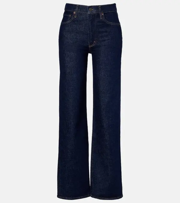 AGOLDE Harper Mid-rise Straight Jeans - Blue