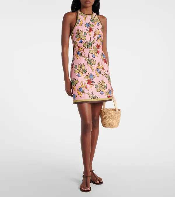 ALEMAIS Alémais Floral Halterneck Minidress