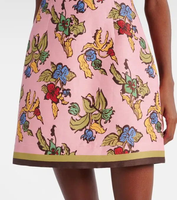 ALEMAIS Alémais Floral Halterneck Minidress