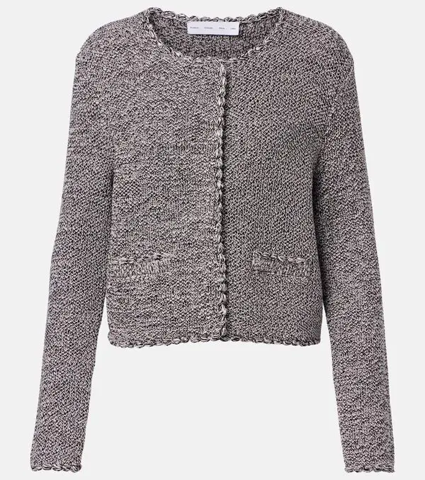 Proenza Schouler Nidia Macramé Cotton Jacket - Grey