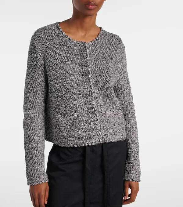 Proenza Schouler Nidia Macramé Cotton Jacket - Grey