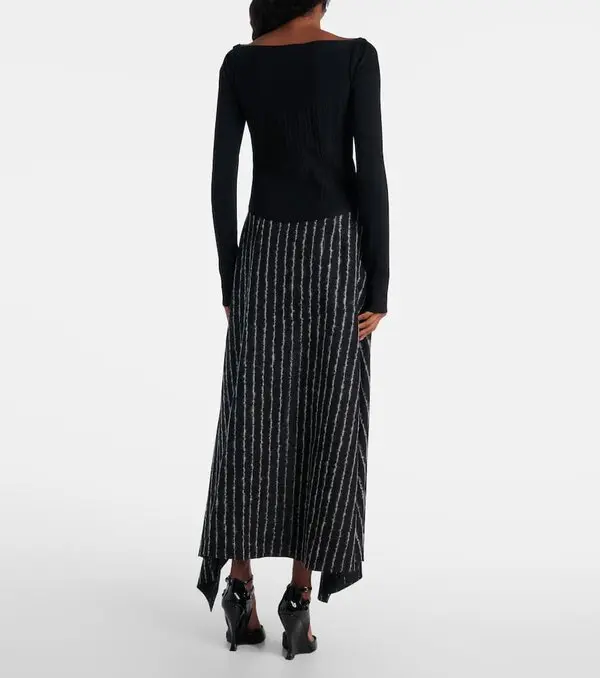 MUGLER Knitted Top - Black