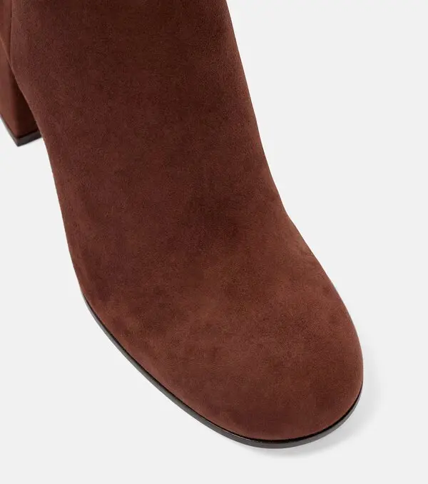 GIANVITO ROSSI Joelle 70 Suede Ankle Boots - Brown