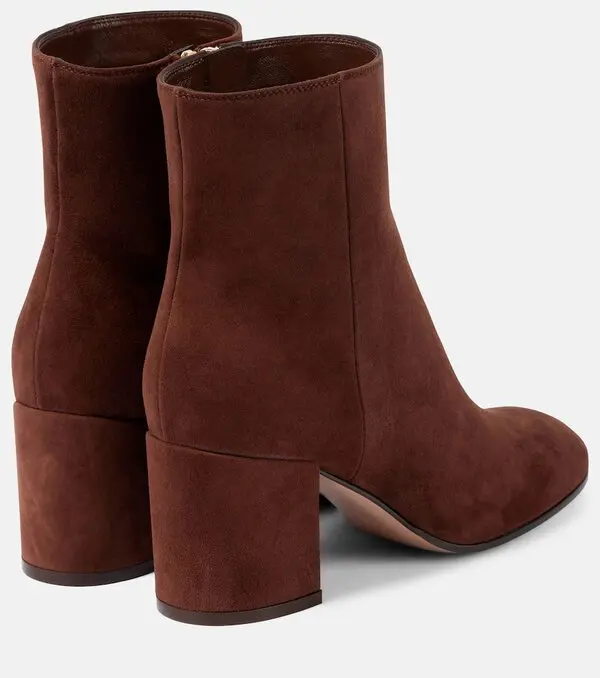 GIANVITO ROSSI Joelle 70 Suede Ankle Boots - Brown