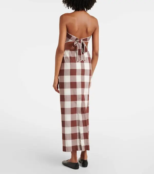 Posse Callie Gingham Cotton Crop Top - Multicoloured
