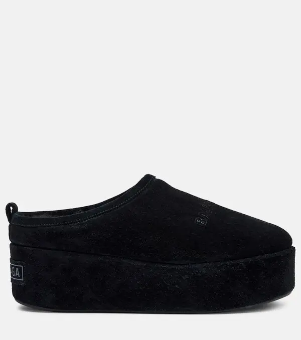 Balenciaga Alaska Suede Platform Mules