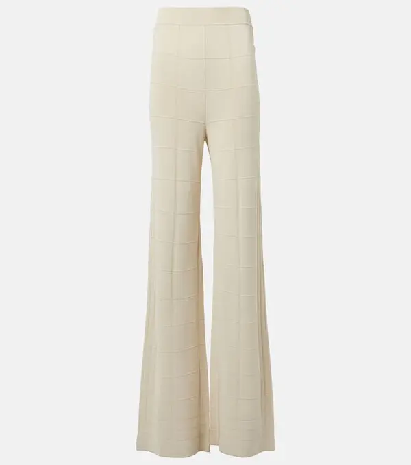 JOSEPH Knitted High-rise Flared Trousers