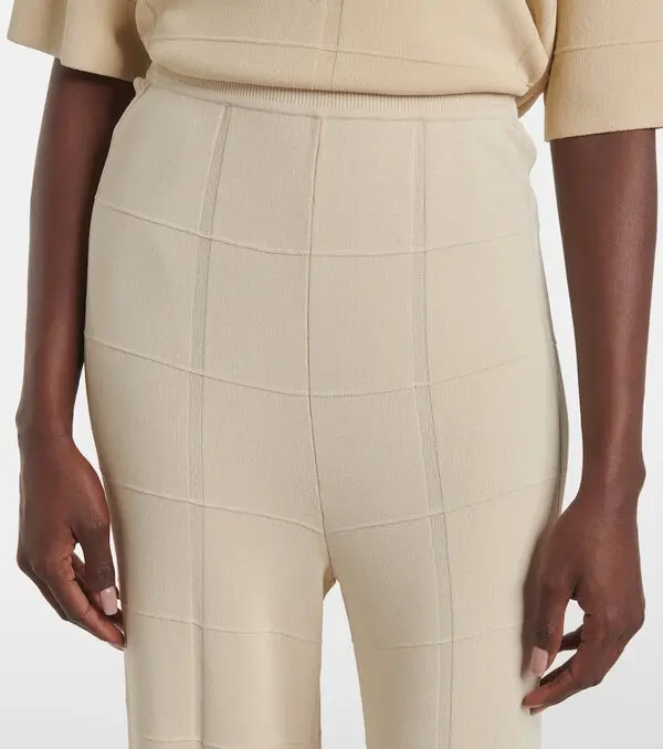 JOSEPH Knitted High-rise Flared Trousers
