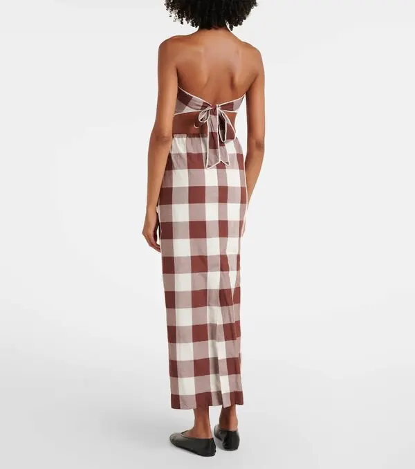 Posse Mira Gingham Cotton Maxi Skirt - Multicoloured