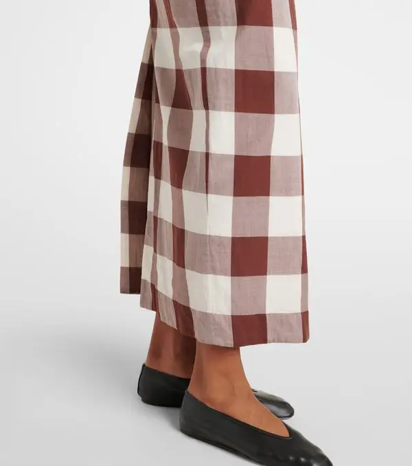 Posse Mira Gingham Cotton Maxi Skirt - Multicoloured