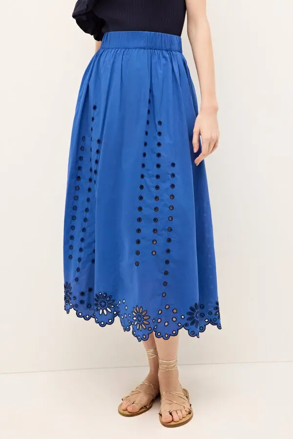 MARIE OLIVER Vandy Embroidered Midi Skirt