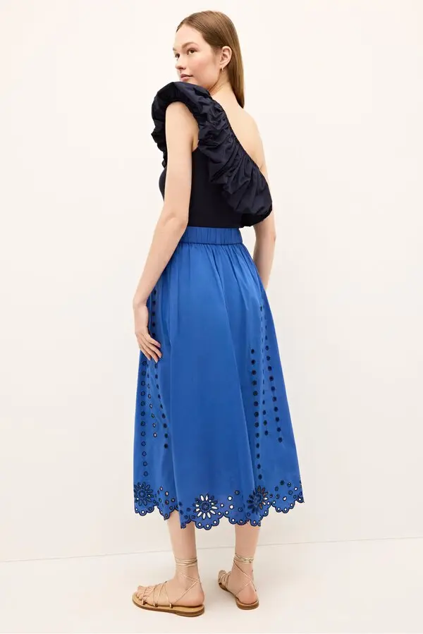 MARIE OLIVER Vandy Embroidered Midi Skirt