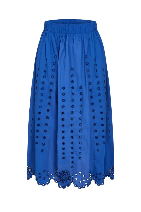 MARIE OLIVER Vandy Embroidered Midi Skirt