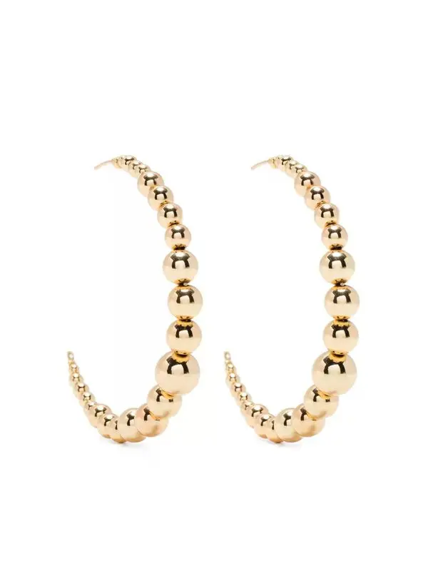 KENNETH JAY LANE Polished Hoop Earrings - Gold