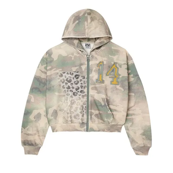 VALE FOREVER Cheetah Camo Zip Up