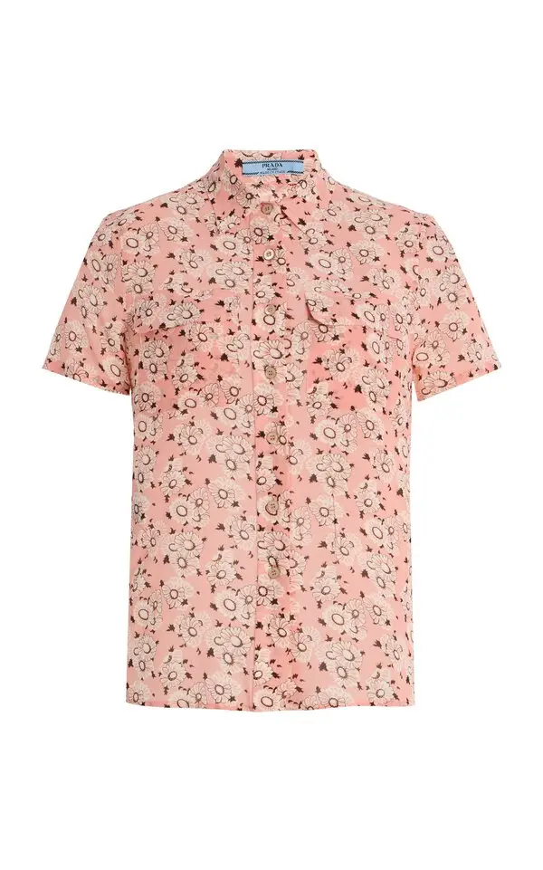 Prada Floral Georgette Shirt