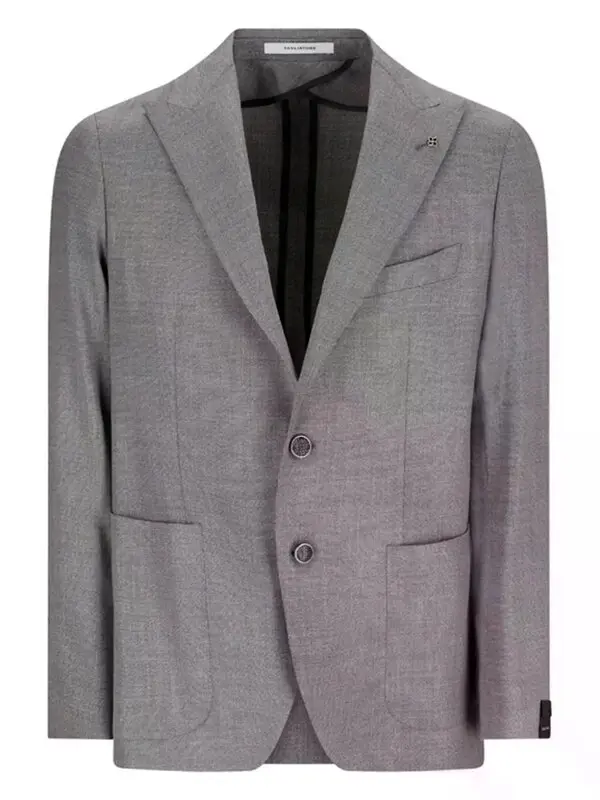 Tagliatore Single-breasted Patch-pocket Jacket - Grey