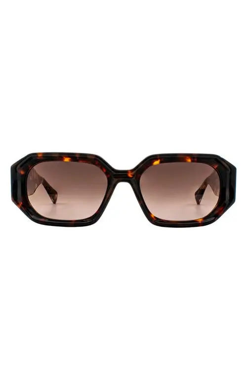 ALLSAINTS Joanie 54mm Rectangle Sunglasses - Dark Tortoiseshell