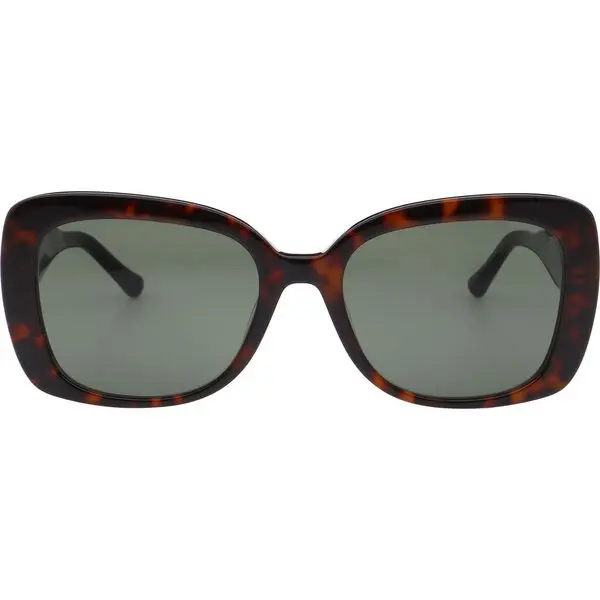 FLORENCE BY MILLS 56mm Square Sunglasses - Tort