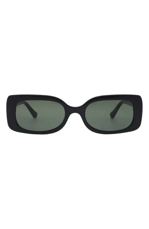 FLORENCE BY MILLS 52mm Rectangular Sunglasses - Gloss Black