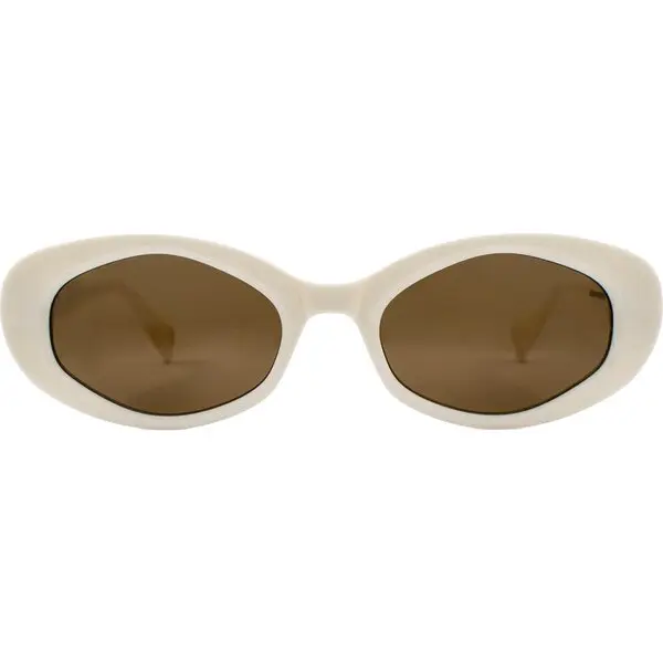 ALLSAINTS Carolyn 52mm Oval Sunglasses - Gloss Creme