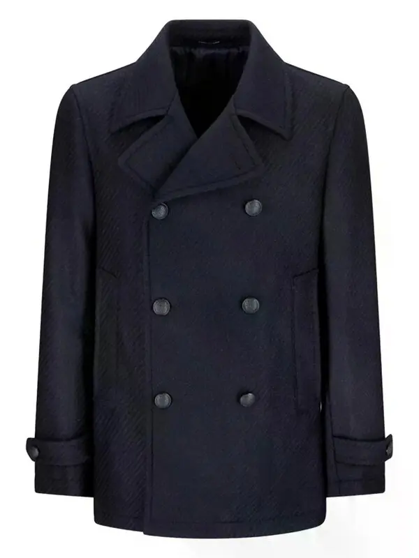 Tagliatore Double-breasted Herringbone Coat