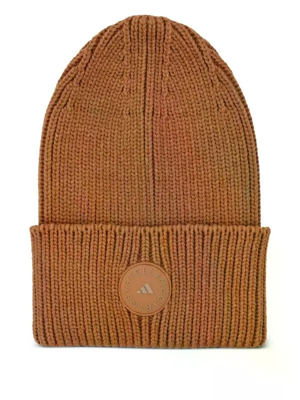 Adidas By Stella McCartney Logo-patch Beanie - Brown