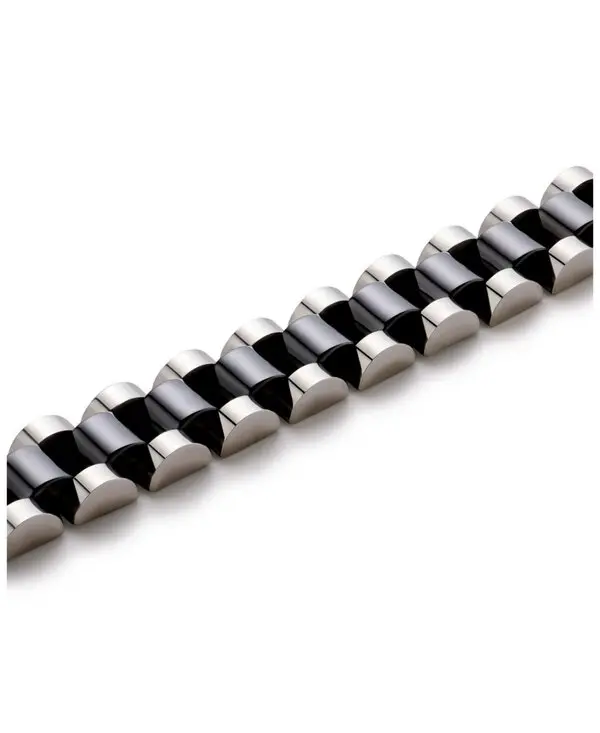 ANA LUISA Ora Ceramic And Stainless Steel Link Bracelet - Silver
