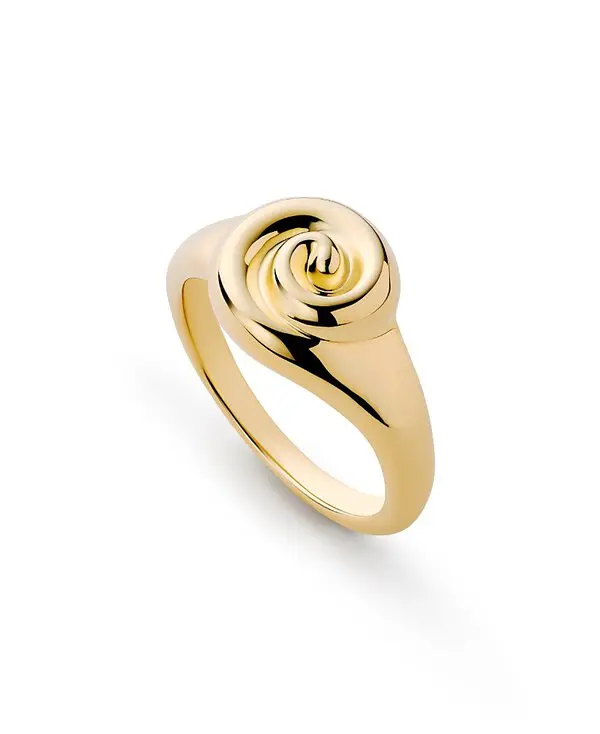 ANA LUISA Ariel Signet Ring - Gold