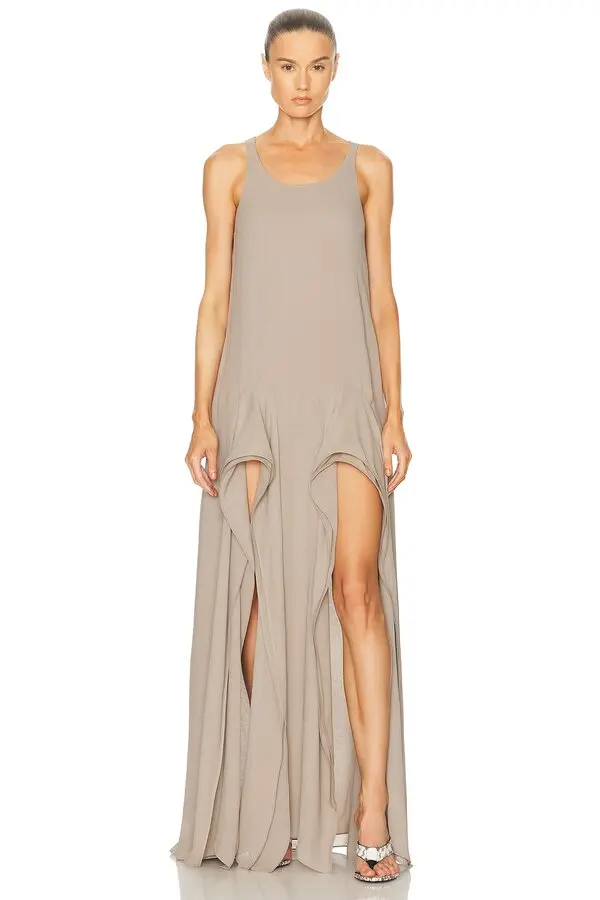 Alaïa Peek Maxi Dress - Tourterelle