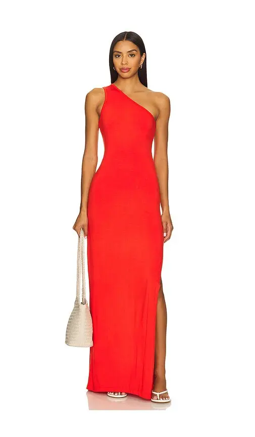 Seafolly Jersey One Shoulder Dress - Flame