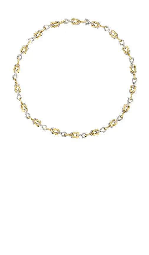 Eddie Borgo Slipknot Link Necklace - Silver & Gold
