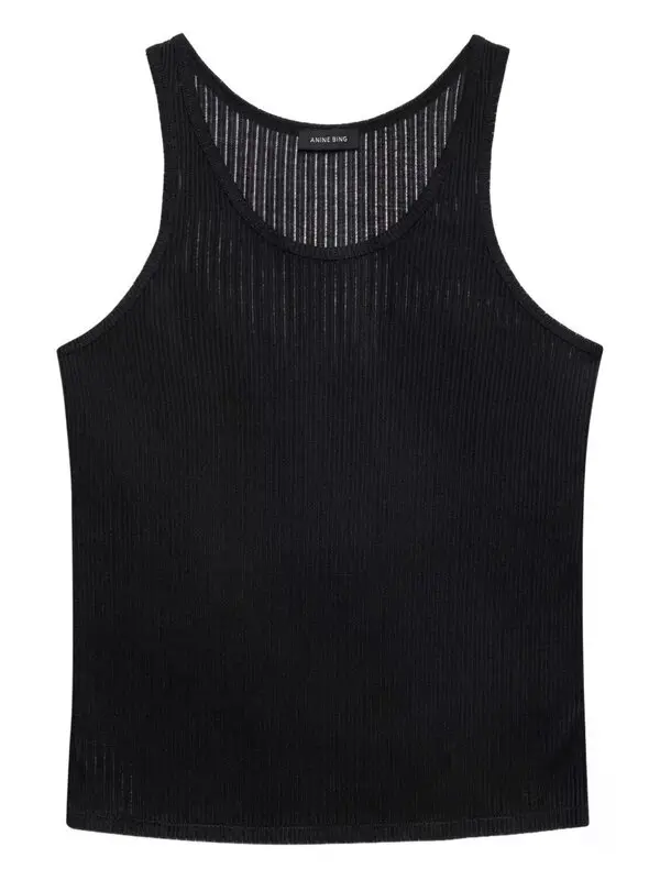 ANINE BING Eugene Ribbed Tank Top
