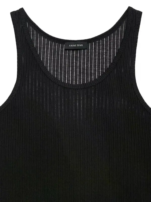 ANINE BING Eugene Ribbed Tank Top