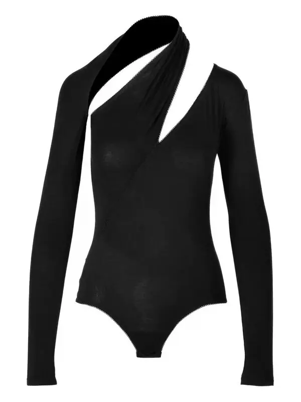 IOANA CIOLACU Asymmetric Neckline Bodysuit