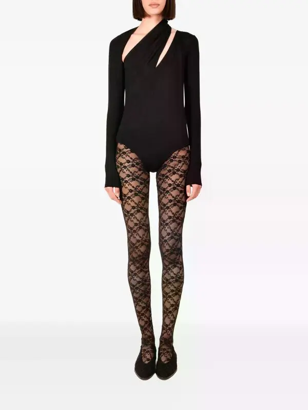 IOANA CIOLACU Asymmetric Neckline Bodysuit