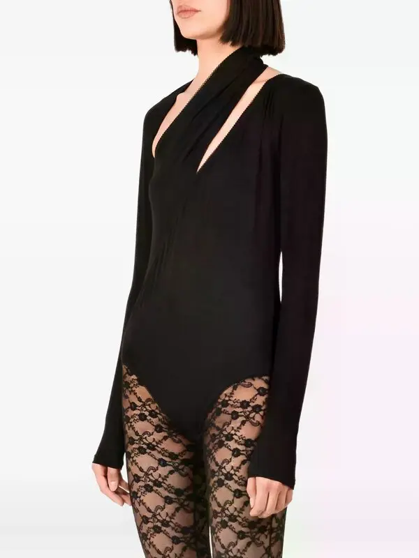 IOANA CIOLACU Asymmetric Neckline Bodysuit