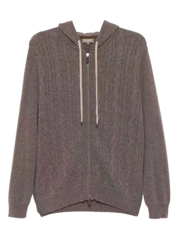 N.peal Cable Knit Hoodie