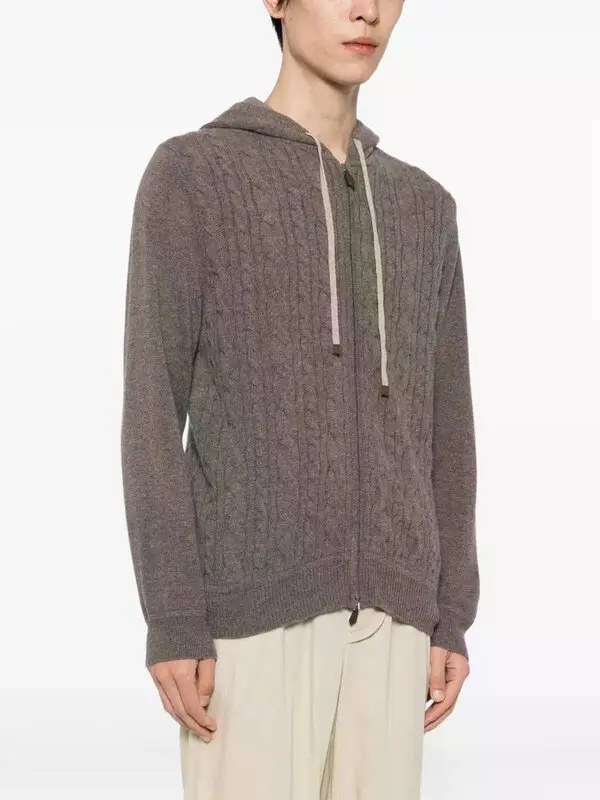 N.peal Cable Knit Hoodie
